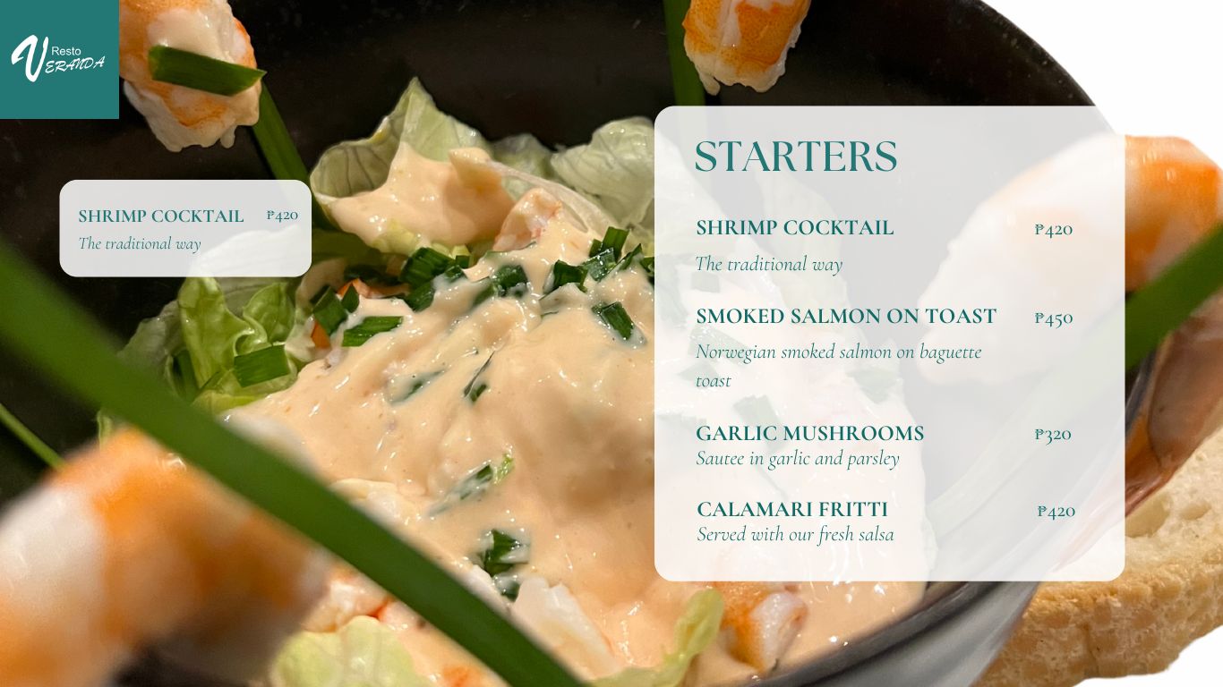 Menu – Resto Veranda